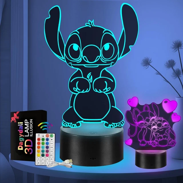 CHARMING STITCH NIGHTLIGHT - USB/Battery, 16 Colors, Remote & Touch ...