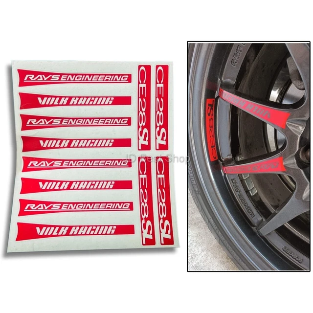 STICKER JDM STYLE Rays For Wheels VR Re Ce28sl rims 18" Car Racing ...