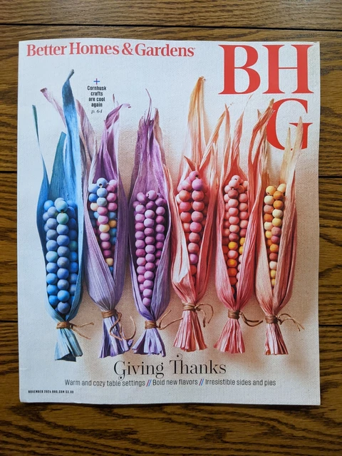 BETTER HOMES & Gardens magazine BHG November 2024 Giving Thanks recipes ...