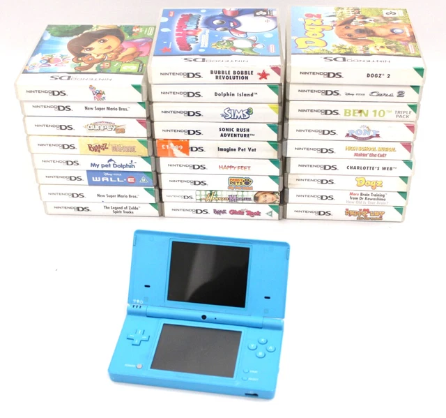 NINTENDO DSI BLUE Handheld Game Console Bundle with 26 Games - M33 £86. ...