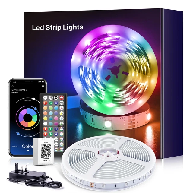 NALLEE LED STRIP Lights 10M, RGB Color Changing Led Light Multicolor £ ...