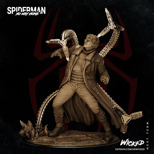 DR OCTOPUS FIGURE Marvel Spiderman Resin 3d printed DIY model kit 1:6 ...