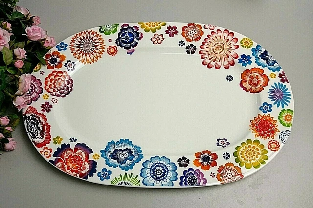 VILLEROY & BOCH ANMUT BLOOM große Platte Servierplatte oval ca 35x24 ...