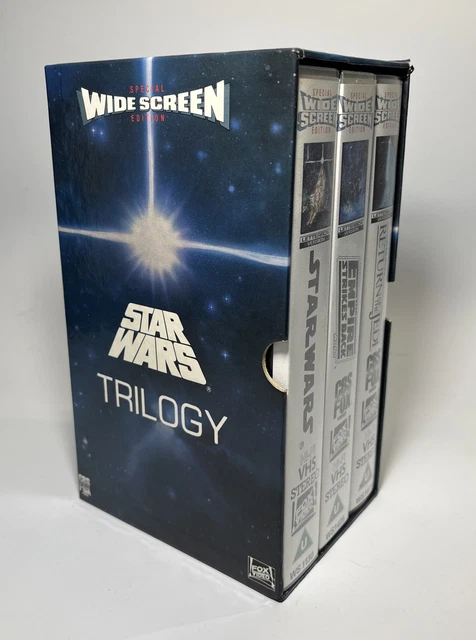 STAR WARS TRILOGY VHS Box Set Widescreen Original Theatrical Versions ...