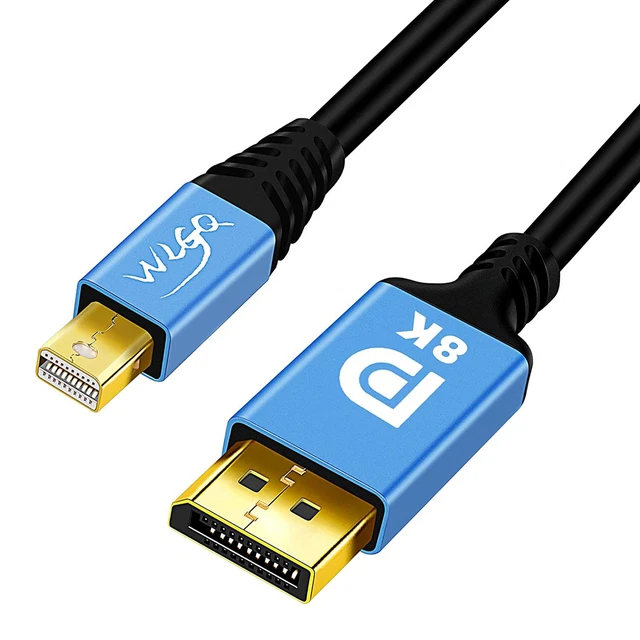 WLGQ MINI DISPLAYPORT to DisplayPort v1.4 Cable 8K@60Hz 4k@120Hz 1m £5. ...