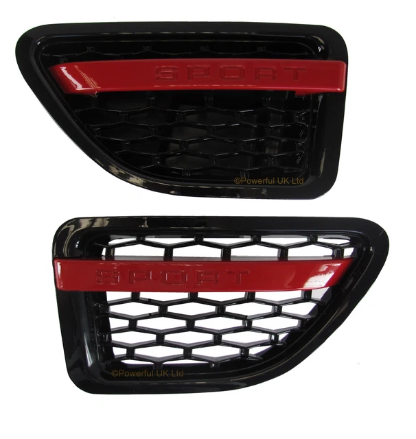 BLACK RED SIDE Vents for Range Rover Sport L320 2005 to 2009 £25.00 ...