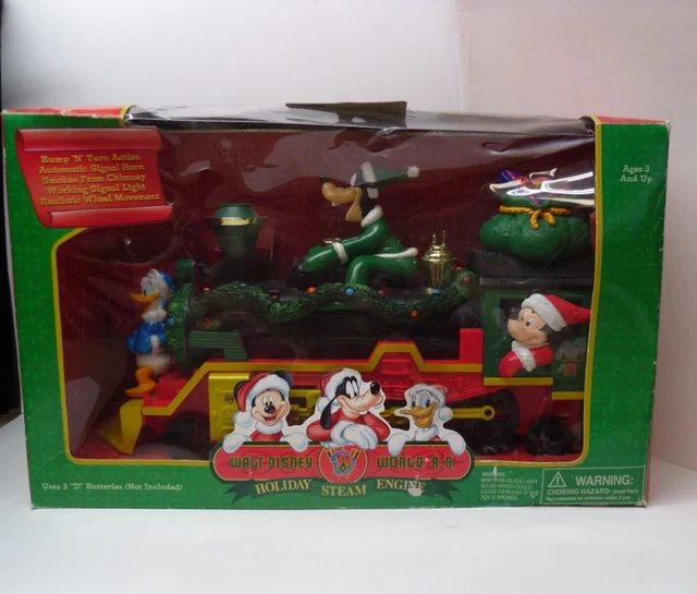NEW WALT DISNEY World R R Holiday Steam Engine Mickey Mouse Toy ...