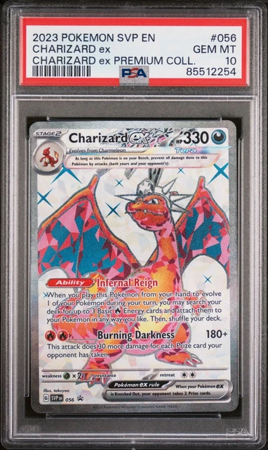 POKEMON CHARIZARD EX 056 PSA 10 SVP EN étoile noire promo 56 PSA 10 ...