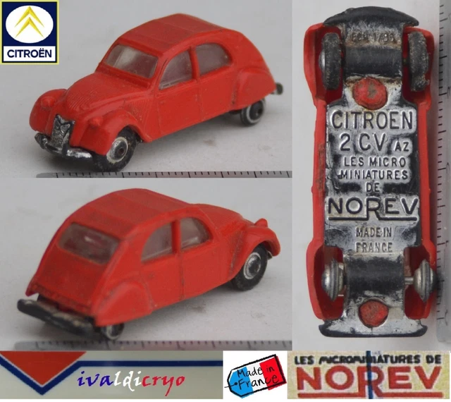 CITROEN 2CV AZ rouge micro norev echelle HO 1/86 ieme 46 mm EUR 5,00 ...