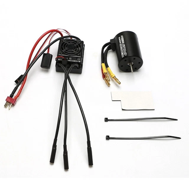60A WATERPROOF BRUSHLESS ESC and 3650 4300KV Motor Kit with T Connector ...