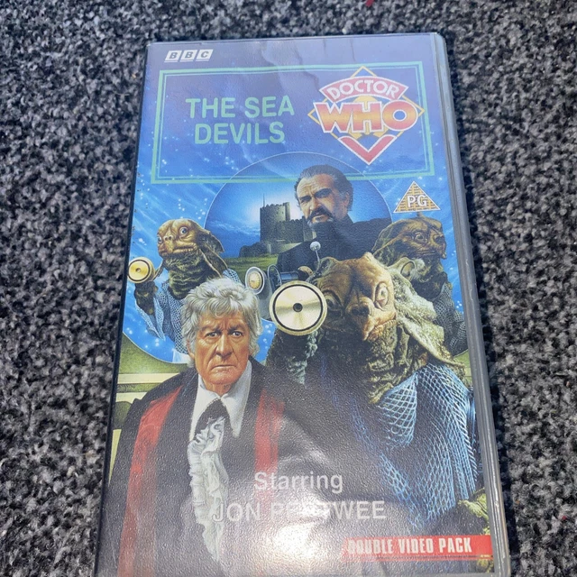 DOCTOR WHO VHS Video Cassette The Sea Devils Jon Pertwee Double Pack £2.50 - PicClick UK