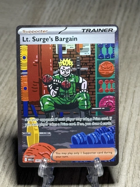 2025 MEGA EVOLUTION Lt Surge’s Bargain Pokemon SIR 185/132 CLEAN £378. ...