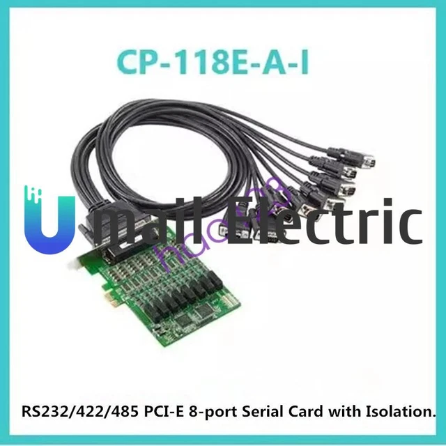 MOXA CP-118E-A-I RS232/422/485 PCI-E 8-port Serial Card with Isolation ...