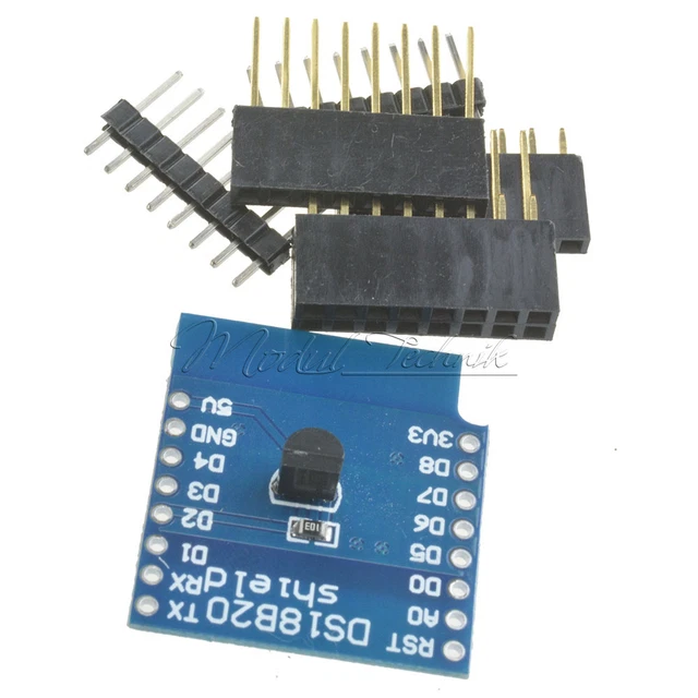 DS18B20 TEMPERATURE SENSOR Shield Wemos D1 Mini D1 Mini Pro ArduinoESP ...