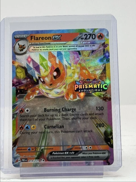 FLAREON EX 2025 Pokemon S&V Prismatic Evolutions Double Rare C Q3928 £0 ...
