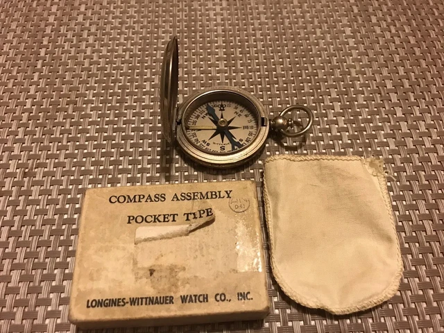 ANTIQUE POCKET COMPASS WW1 By Longines Witthauer Co Inc £185.00 ...