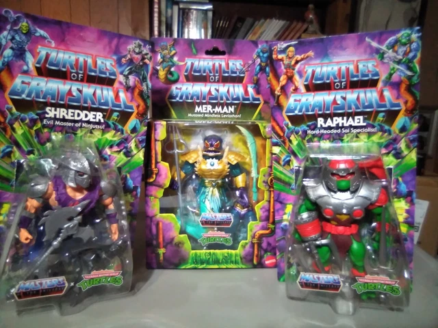 LOT MOTU ORIGINS Turtles of Grayskull MERman, Shredder et Raphael EUR ...