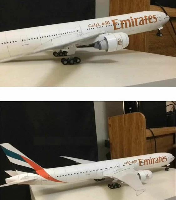 EMIRATES AIRLINES BOEING 777-300er plane paper Model DIY do not shoot £ ...