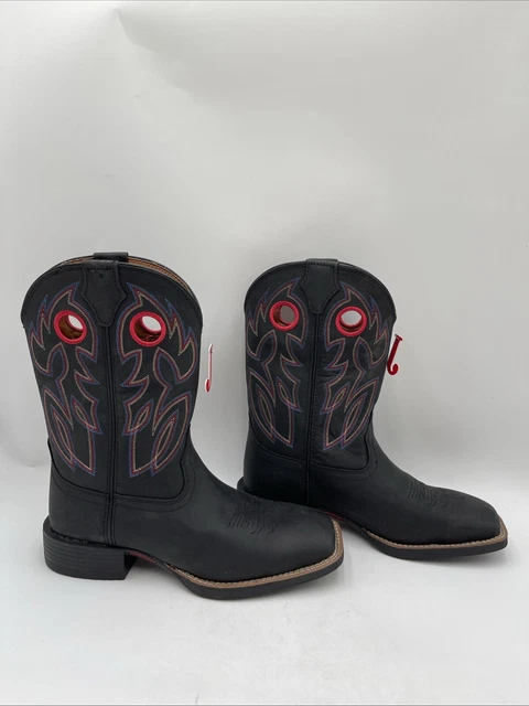 JUSTIN MEN'S 11& Bowline Western Boots Black Size 10D £82.28 - PicClick UK