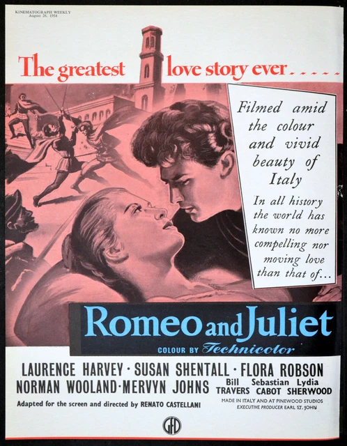 ROMEO AND JULIET 1954 Laurence Harvey, Susan Shentall, Flora Robson ...