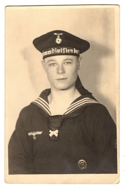 FOTO/PHOTO PORTRAIT KRIEGSMARINE Matrose Stammdivision der Ostsee ...
