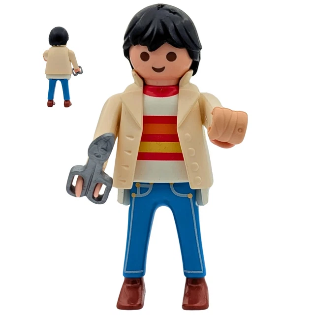 PLAYMOBIL FIGURINE MÉDICALE blanc/bleu ciseaux vente hôpital ville EUR ...