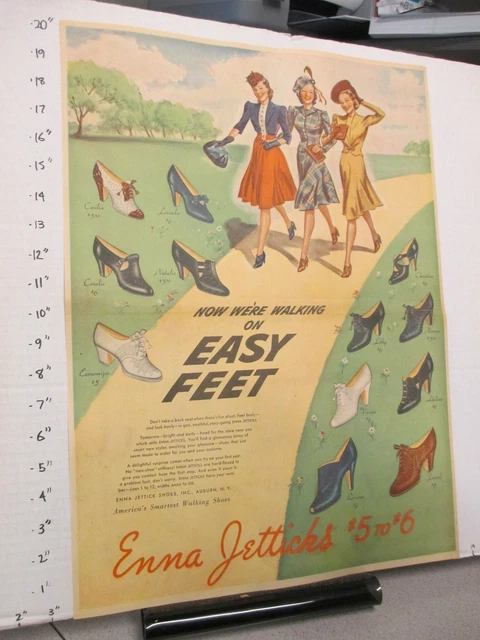 NEWSPAPER AD 1940 ENNA Jettick women walking shoes Auburn NY American ...