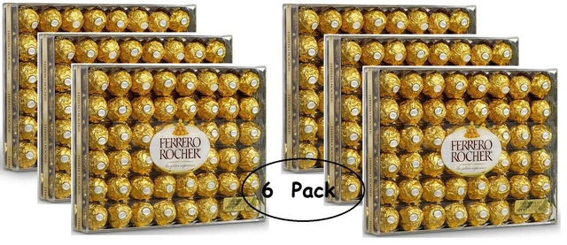 FERRERO ROCHER CHOCOLATE HAZELNUT CHOCO FILLING WAFER BOX GIFT 48 ...