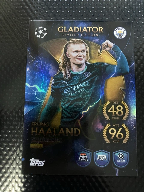 TOPPS MATCH ATTAX 2025 - 26 Card Erling Haaland Man City Gladiator ...