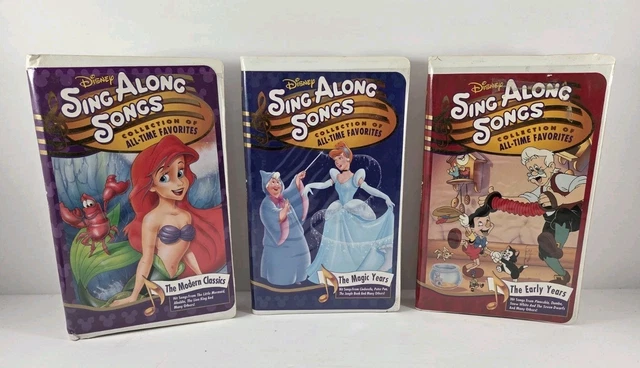 DISNEYS SING ALONG Songs VHS LOT x3 - Modern Classics, Early Years ...