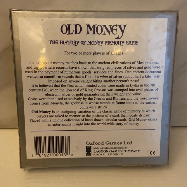 RARE OLD MONEY Memory Match Game Circular Coin Cards History UK - New ...