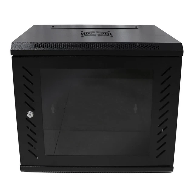 9U WALL MOUNT Network Server Cabinet Enclosure Rack w/ Cooling Fan ...