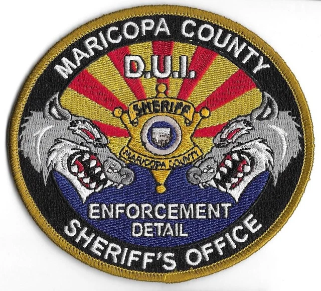 MARICOPA COUNTY ARIZONA AZ Sheriff police DUI Detail patch OVI wolf $20 ...