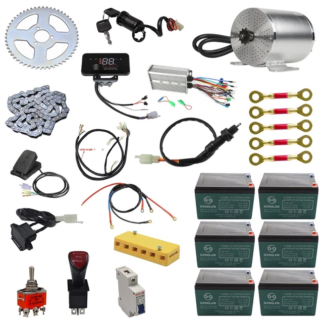 48V- 72V 3000W Electric Motor Controller Kit Go Kart ATV Quad Mobility ...