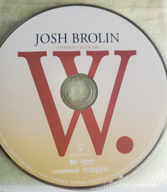W. LOOSE DISC DVD Lionsgate - Josh Brolin $2.00 - PicClick CA