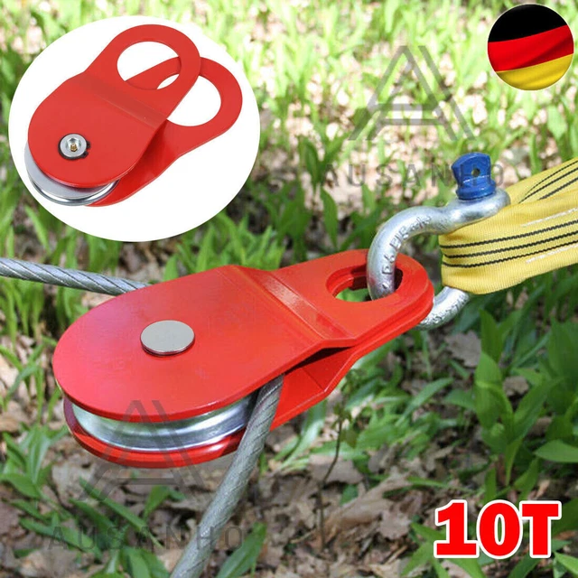 SEILWINDE UMLENKROLLE SEILZUG Stahl bis 10T Forstseilwinde Seilrolle ...