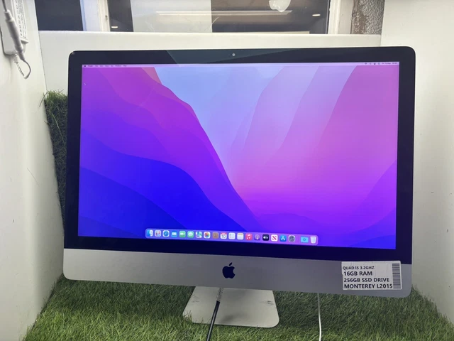 APPLE IMAC A1419 27" Late 2015 i5 *CHIPPED GLASS* i7 16GB RAM 256GB SSD ...