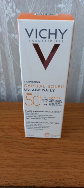 VICHY CAPITAL SOLEIL UV Age Daily Spf50 Anti photo-Ageing Water Fluid 40ml £8.99 - PicClick UK