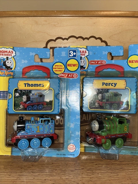 SPECIAL BIRTHDAY PERCY & THOMAS FRIENDS TRAIN TAKE ALONG N PLAY RARE ...