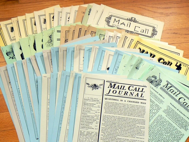 CIVIL WAR NEWSLETTER - MAIL CALL JOURNAL - 1990-2001 - Rare, Vintage ...