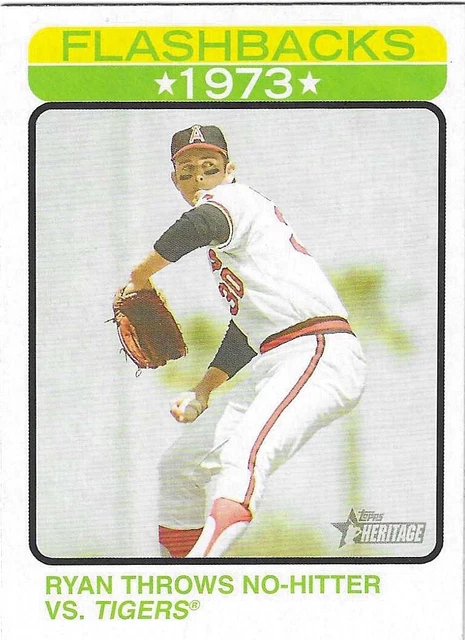 2022 TOPPS HERITAGE « FLASHBACKS 1973 » Nolan Ryan ne lance aucun ...