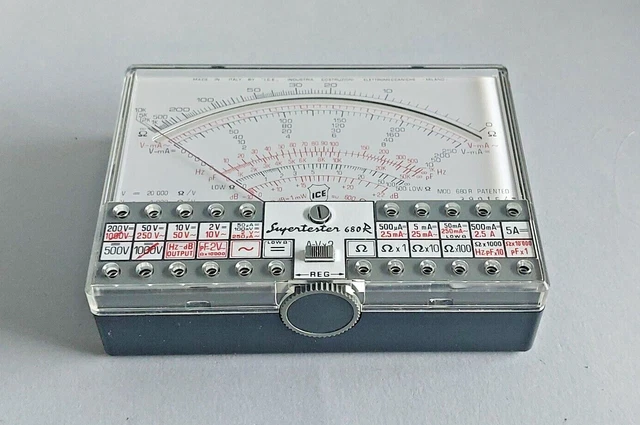 SUPERTESTER ICE 680 R ~ 6° serie - Multimetro Analogico completo e ...