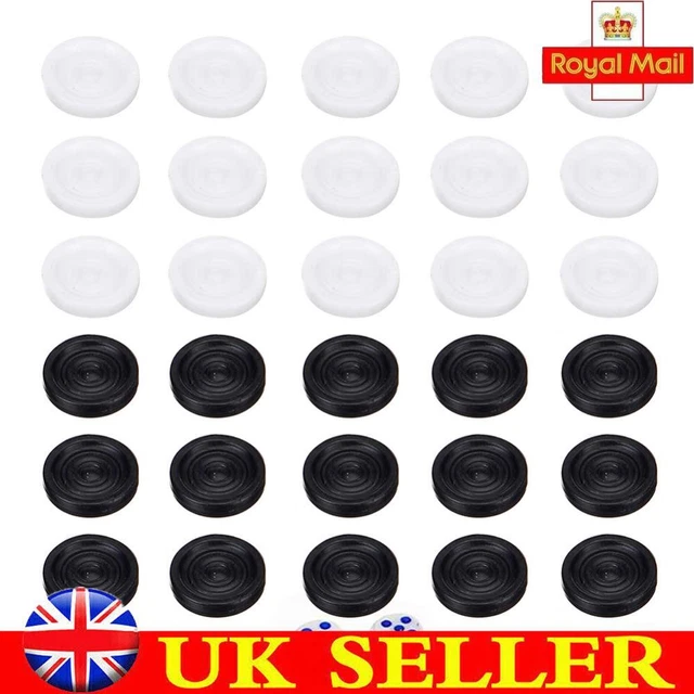 PLASTIC CHECKERS BACKGAMMON Chess Pieces Kids Adults Board Game ...