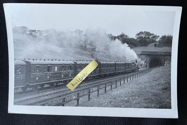 1938 LNER PASSENGER Train Approaching Hadley Wood Tunnel Vintage Photo ...
