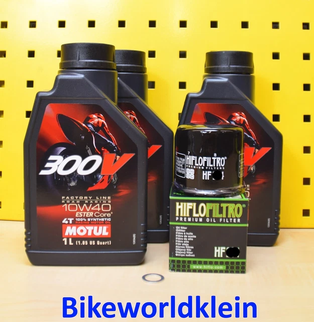 SUZUKI GSX-R 750 06-19 Tous Huile + Hiflo Filtre Motul 300V Factory Ligne 10w40 EUR 94,26 ...