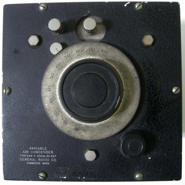GENERAL RADIO ® Type 246P VARIABLE AIR CONDENSER With Calibration Data ...