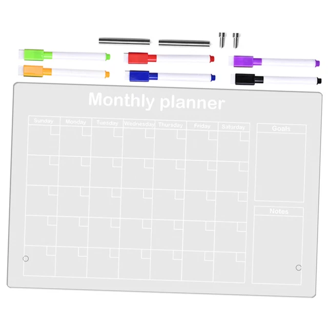 1 ENSEMBLE TABLEAU d'écriture de mémo acrylique avec stylo tableau d ...