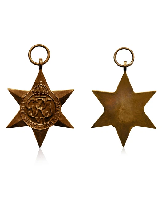 ORIGINAL AND GENUINE Medal,"1939-1945 Star," and "British Military ...