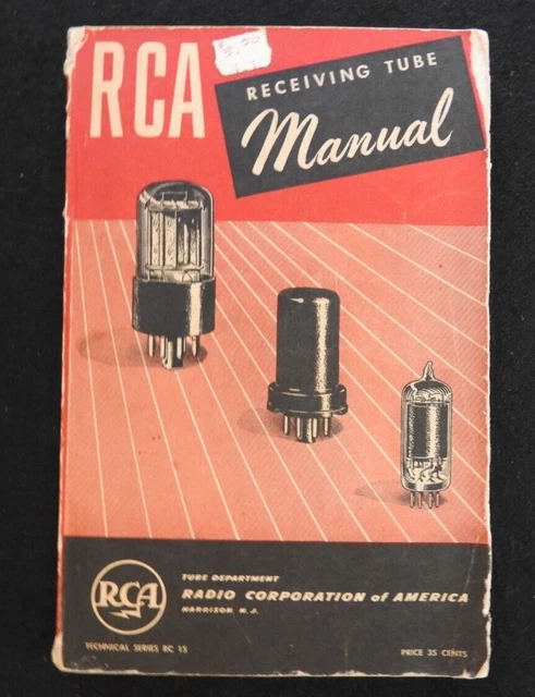 ORIGINAL 1947 RCA Réception Tube Manuel RC-15 Radio Tubes & Industriel Tubes EUR 39,65 - PicClick FR