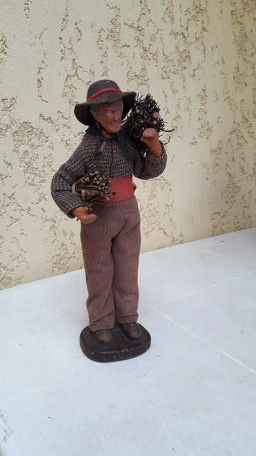 1 SANTON ANCIEN habillé signé Bourelly " le monsieur aux fagots " EUR 8 ...